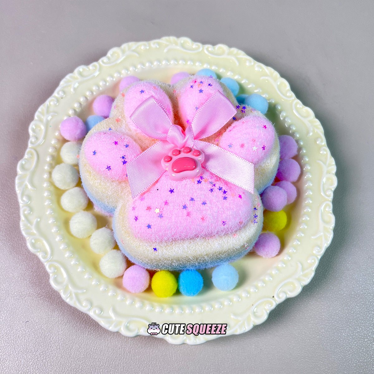 Handmade Taba Squishy Large Rainbow Cat Paw | Cutesqueeze – cutesqueeze